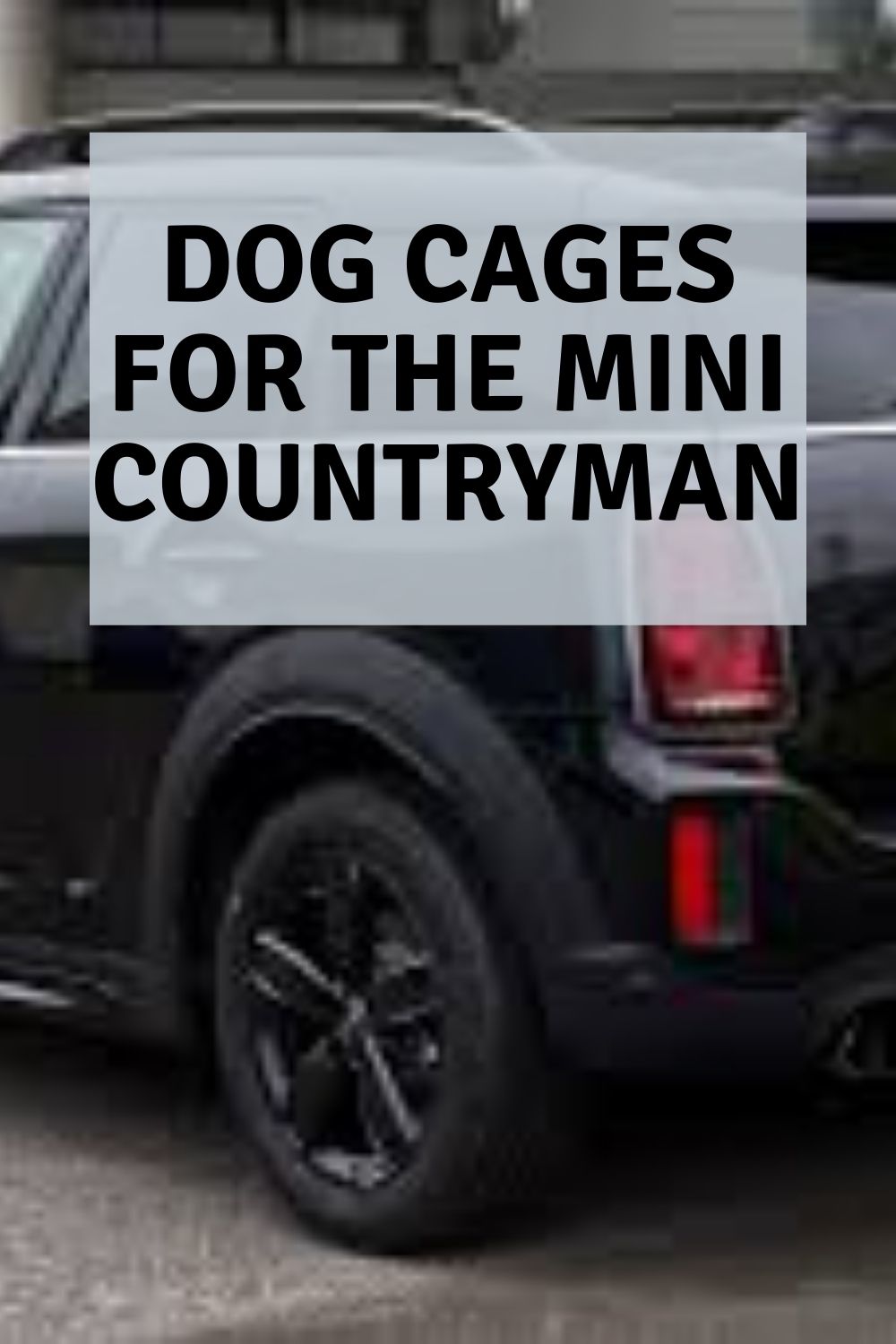 Dog cages for the Mini Countryman - Easy Spaniel Training